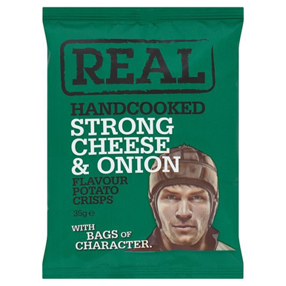 Chips Strong cheese&onion 24x35g REAL