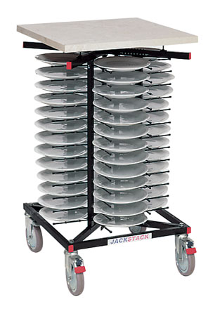 Tallriksställ på hjul 52 tallrikar JackStack